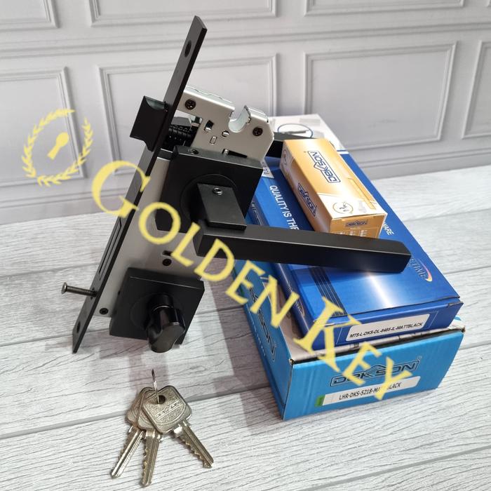 Jual Gagang Lever Handle Pintu Kayu Dekkson Dekson LHR 5218 Black Hitam ...