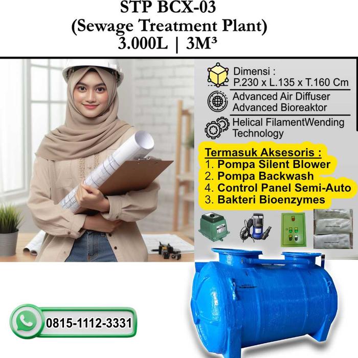 Jual Septictank Biofil IPAL STP Biotech 3.000 Liter 3M3 / Biotank Tank ...