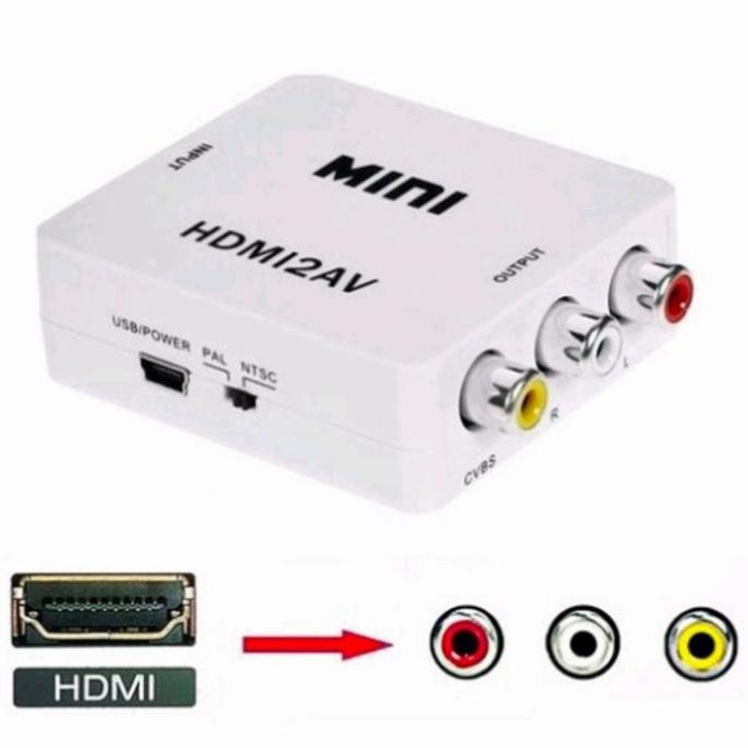 Jual Hdmi to AV RCA Converter Adapter / Mini Box Hdmi 2AV - Kota ...