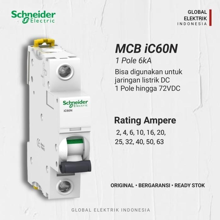 Jual Miniature Circuit Breaker MCB iC60N 1P 20A AC & DC A9F74120 SCHNEIDER - Jakarta Barat ...