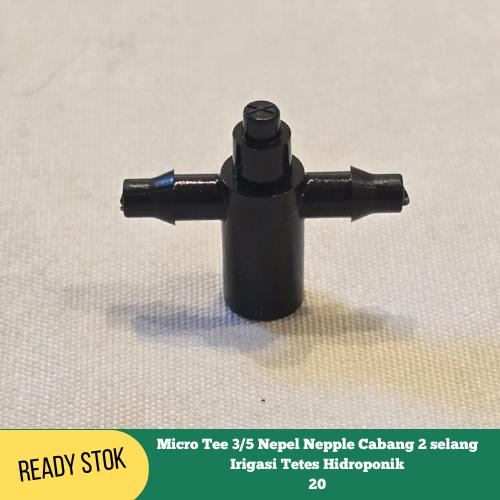 Jual Micro Tee 3/5 Nepel Nepple Cabang 2 selang Irigasi Tetes ...