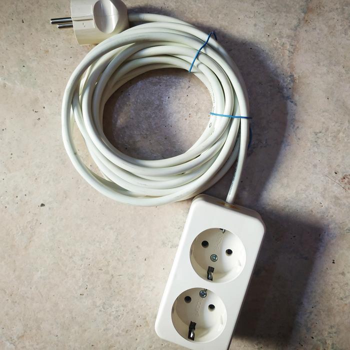 Jual Kabel Listrik Ext.5 meter stop kontak 2 lubang VISICOM 2 x 0,75 ...