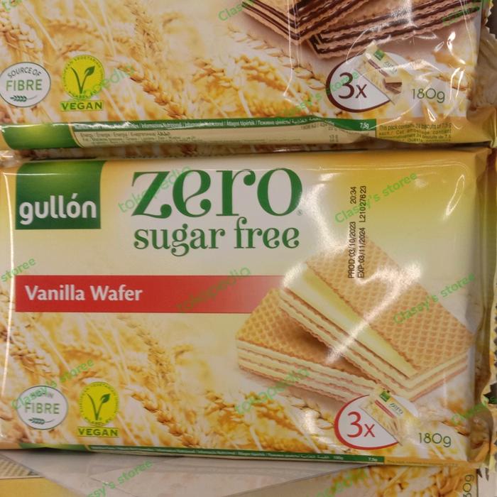 Jual gullon zero sugar free vanilla wafer 150 gr/wafer/vanilla ...