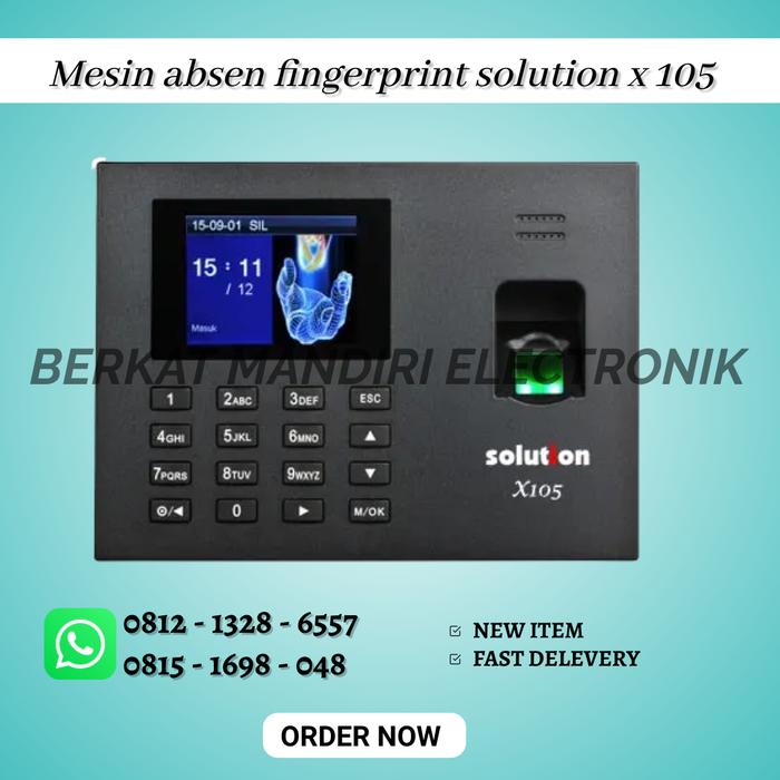 Jual Solution X-105 Mesin Fingerprint /Mesin Absen Sidik Jari Solution X105 - Jakarta Barat ...