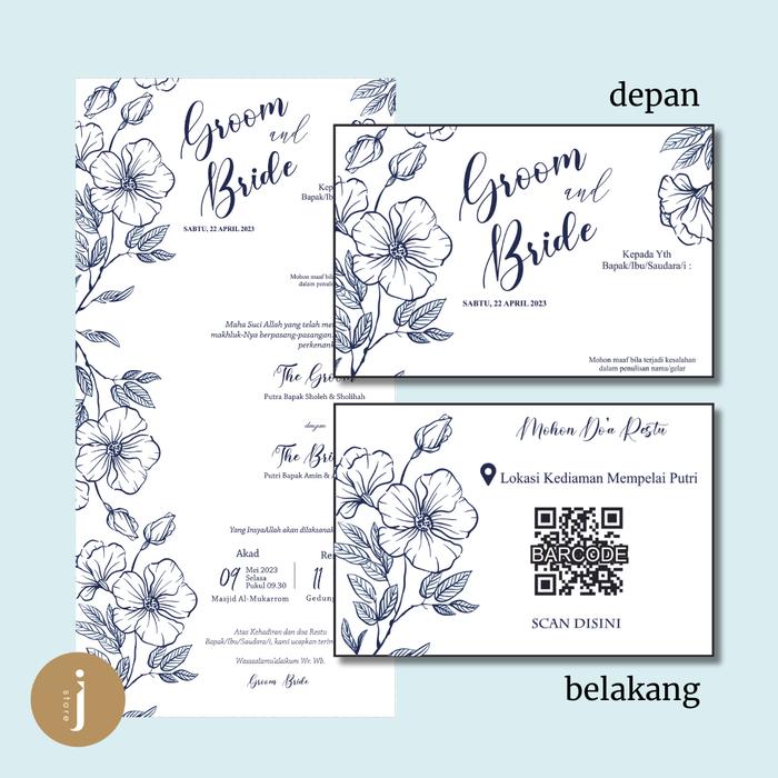 Jual Undangan Pernikahan Minimalis - code Amarilis - Kab. Jepara ...