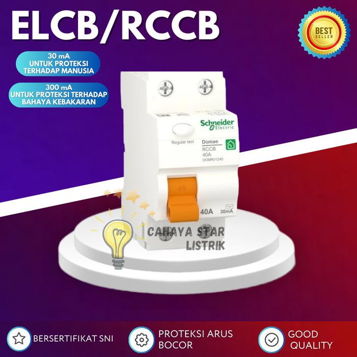 Jual Schneider Electric Domae ELCB RCCB - 2P 300mA 25A - DOMR02225 MURAH - Kota Surabaya ...