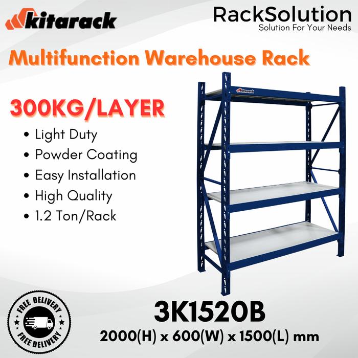 Jual Rak Gudang Besi 300kg / Layer Light Duty Starter Rack 2M P 1.5M ...