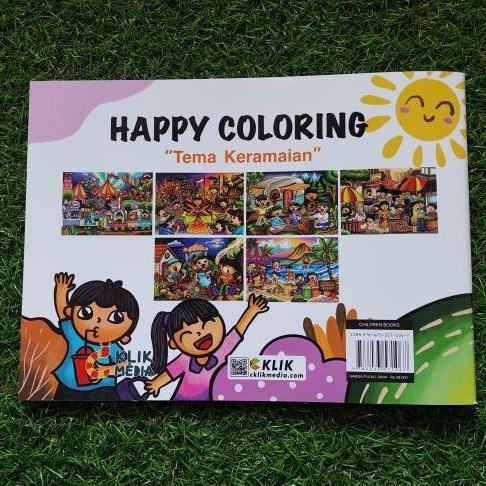 Jual !!BUKU MEWARNAI HAPPY COLORING TEMA KERAMAIAN - Kota Bandung - BOO ...