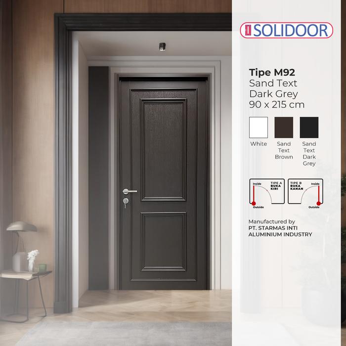 Jual Pintu Aluminium Solidoor M-92 Ukuran 90 X 215 CM - Pintu Utama ...
