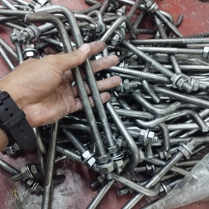 Jual Angkur L besi beton [ M10 x 30cm ] hitam - Jakarta Pusat - ZEVANIA ...