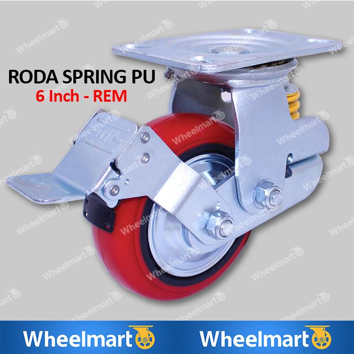 Jual Roda Troli Spring PU 6 inch - Heavy Duty - Rigid (Mati) - Jakarta ...
