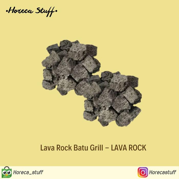 Jual Batu Grill Stone Lava Rock | Batu Bakaran Lava Char Panggangan Gas ...