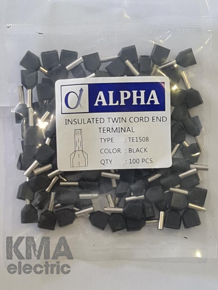 Jual scun ferrules / skun ferrules double / twin cord end - 4mm x 2 ...