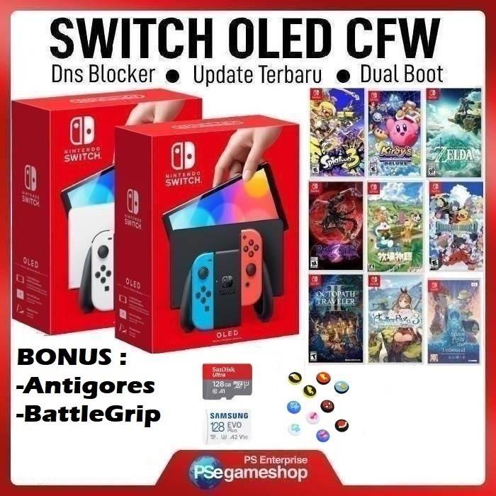 Promo Switch OLED Console CFW 128GB 256GB 512GB Full Game / HWFLY ...