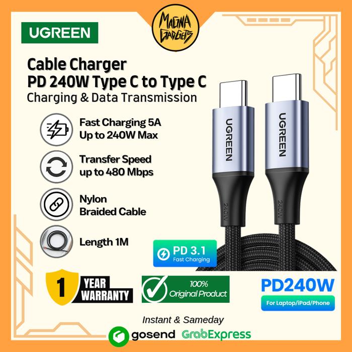Jual UGREEN Kabel Charger Type C to Type C PD 240W Fast Charging - 15311 - Kota Samarinda ...