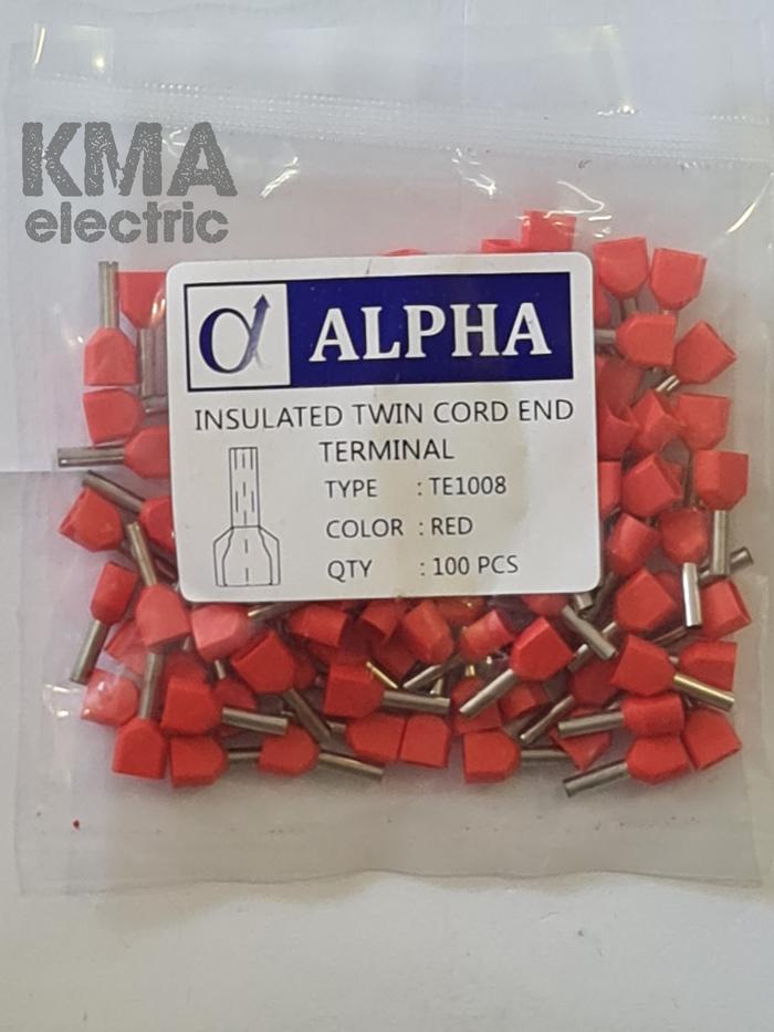 Jual scun ferrules / skun ferrules double / twin cord end - 4mm x 2 ...