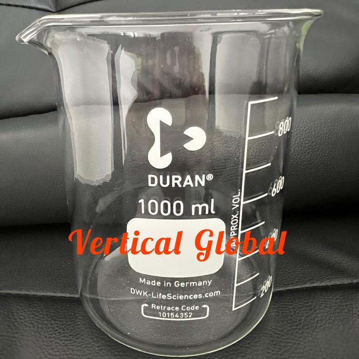 Jual Beaker Glass Gelas Piala 1000 ml 1 ltr Duran Kaca - Kota Surabaya ...