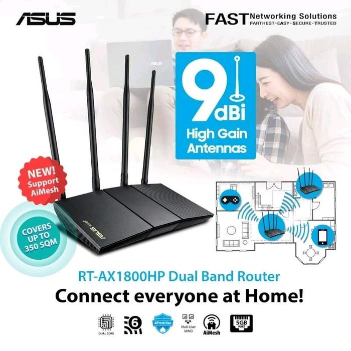 Jual Asus RT-AX1800HP | Dual Band WiFi 6 Router with Ai Protection ...