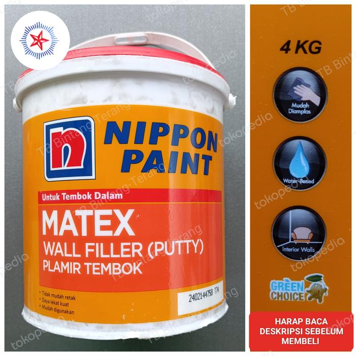 Jual MATEX 5 KG NIPPON PAINT PLAMIR DEMPUL TEMBOK WALL FILLER - Kota Tangerang - TB Bintang ...