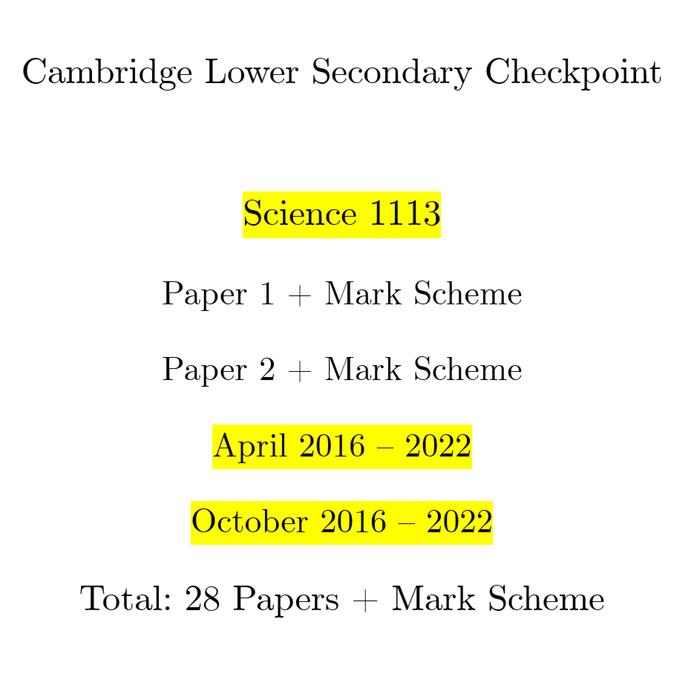 Jual Cambridge Lower Secondary Checkpoint Science 1113 Tahun 2016 ...