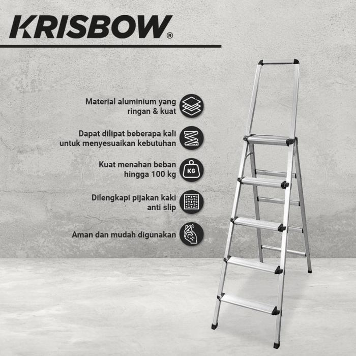 Jual Tangga Aluminium Step Ladder 4 Step 1M Krisbow KW0101834 - Jakarta ...