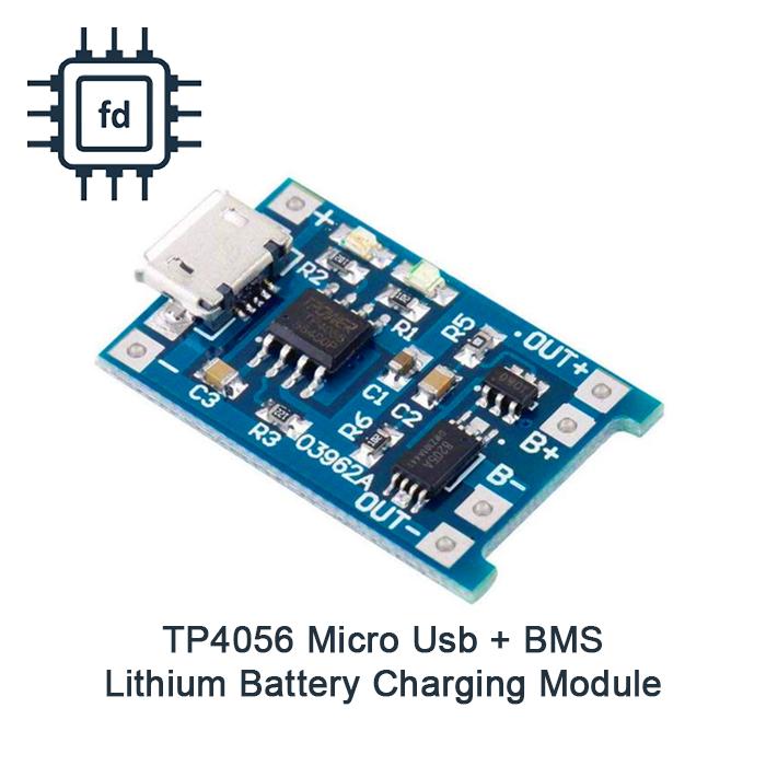 Jual TP4056 Micro USB 5V 1A 18650 Lithium Battery Charger Module with ...