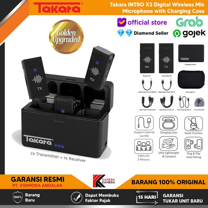 Promo Takara INTRO X3 Digital Wireless Mic Microphone with Charging ...