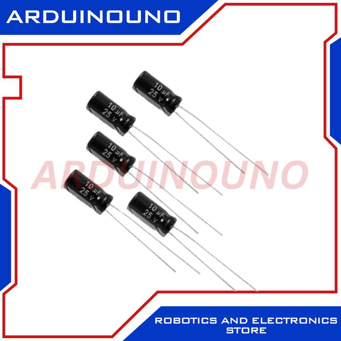 Jual CAPASITOR 10UF 25V KAPASITOR ELCO CAPACITOR 10 MIKRO 25VOLT ...
