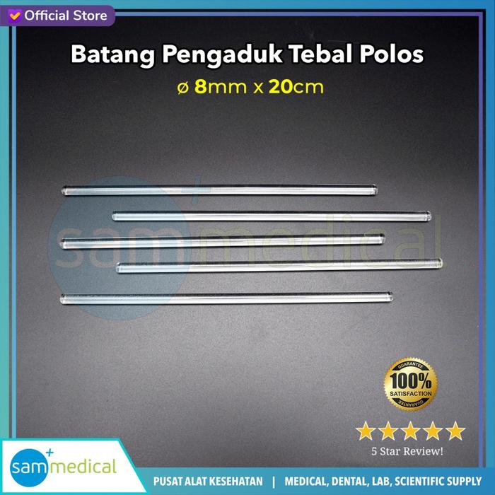 Jual Batang Pengaduk Kaca / Spatula Kaca / Glass Rod Stirrer - POLOS ...
