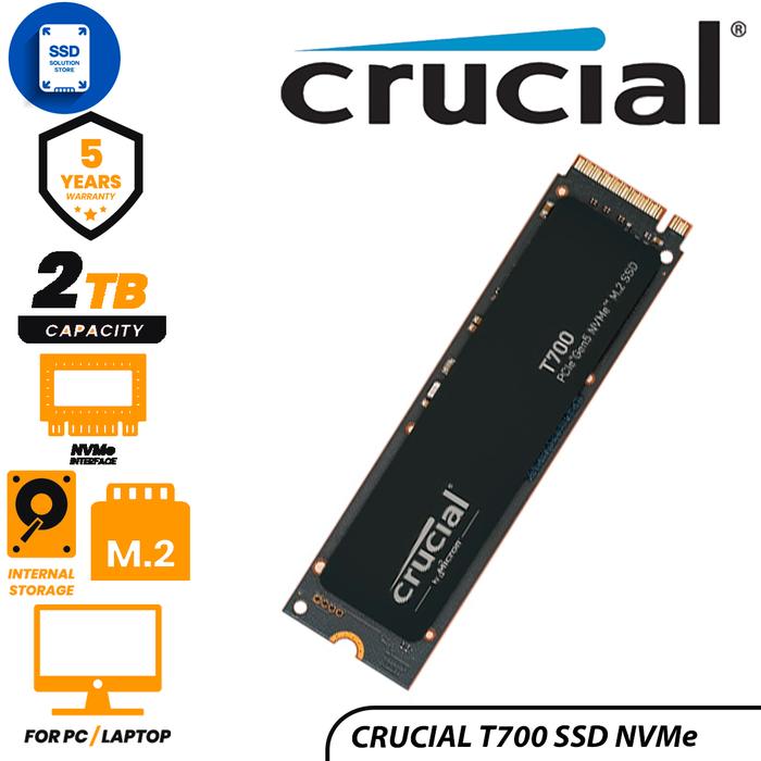 Promo SSD Crucial T700 2TB - M.2 2280 NVMe PCIe Gen 5 x4 - 5 Years ...