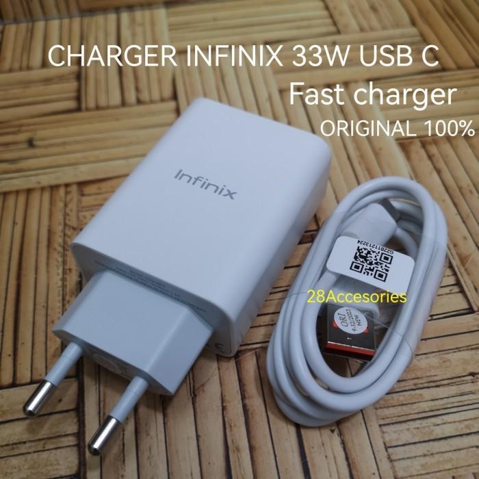 Jual Charger infinix note 30/30 pro 33W usb c fast charger original ...
