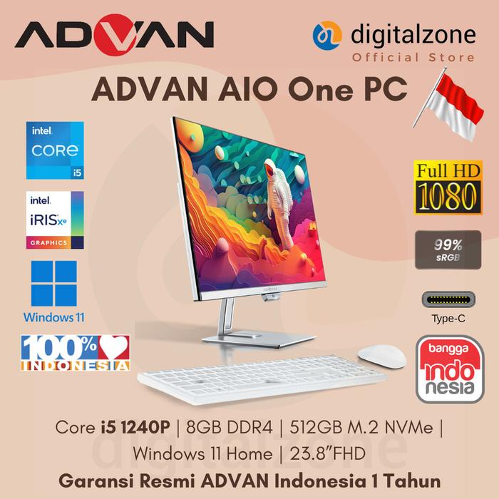 Jual Advan One Pc I5 1035g7 - 8/512gb W11 23.8fhd - Advan Aio I5 Termurah Di Seller Sweet Shop ...