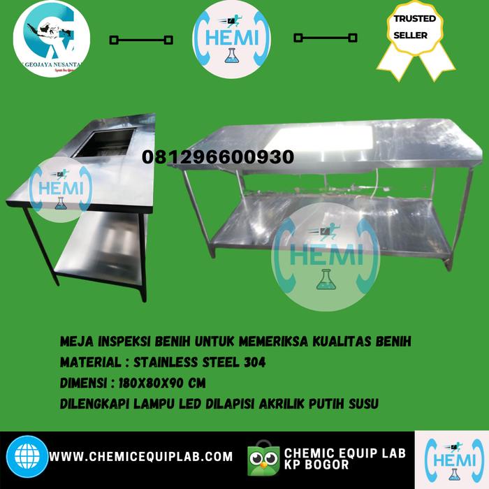 Jual LAB 180 MEJA INSPEKSI BENIH SS304/MEJA PEMERIKSAAN KUALITAS BENIH ...
