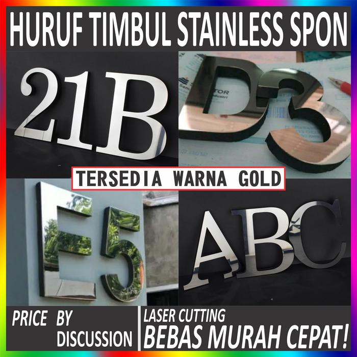 Jual Huruf Timbul Stainless Spon Ati Eva - Jakarta Barat - AcrylicWorks ...