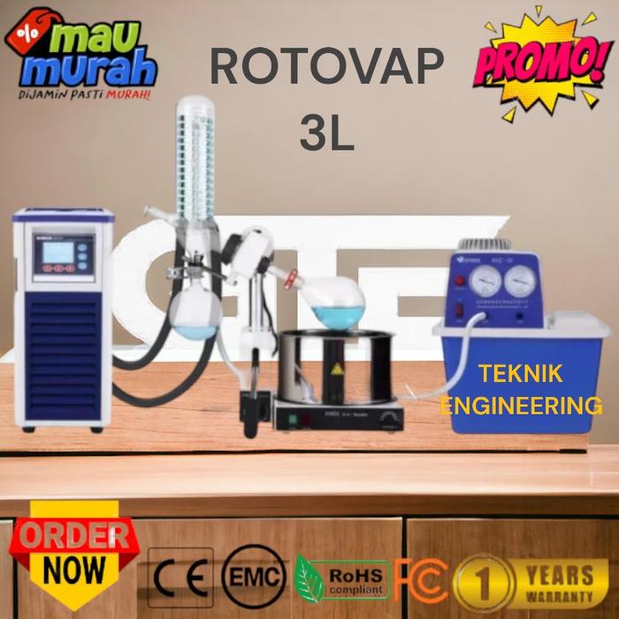 Jual Lab Vacuum Rotary Evaporator rotovap 3L with chiller and pump ...