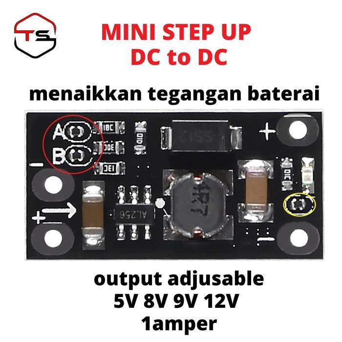 Jual Modul Step Up Menaikkan Tegangan Baterai 3.7V ke 5V 8V 9V 12V 1A ...