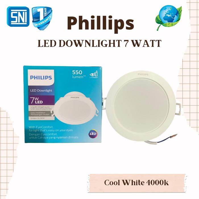 Jual Lampu Phillips Led Downlight Eridani 7 watt - Cool White 4000k ...