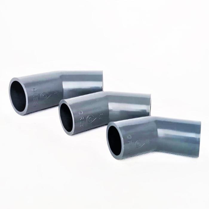 Jual Knee / Fitting Pipa PVC / Elbow 1/2 IN Sudut 45 Merk GREST ...