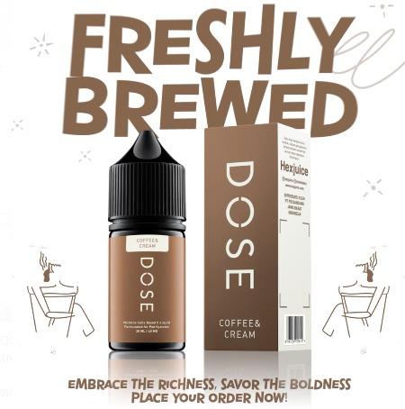 Jual Dose Coffee & Cream Salt Nic 30ML by Hex Juice / Liquid Dose - Kab ...