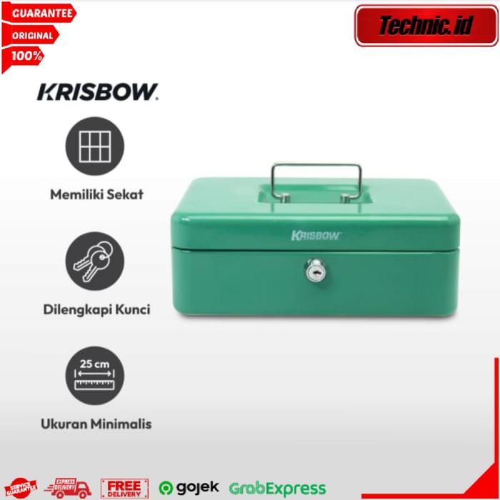 Jual Krisbow Cash Box 25 Cm Dilengkapi dengan fitur kunci pengaman ...