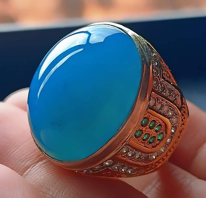 Jual Batu Bacan Doko Blue HQ Ajib BC090 Majiko Biru Kental Glossy Perak ...