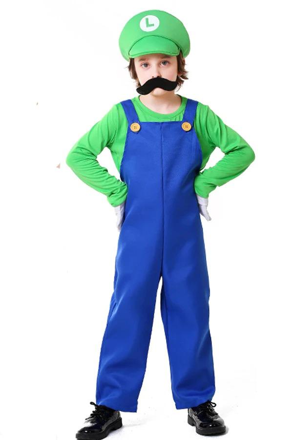 Jual Kostum Super Mario Bros Luigi Baju Cosplay Karakter Anak Di Seller ...
