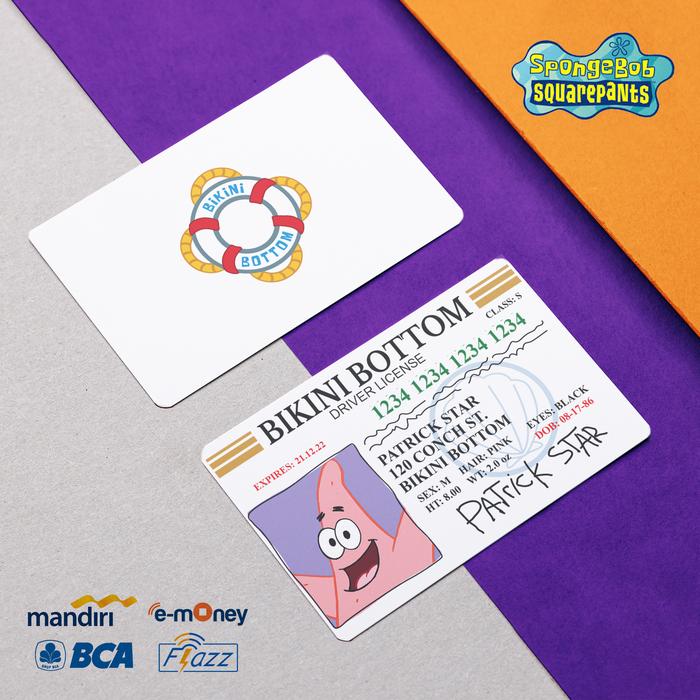 Jual Emoney SIM Bikini Bottom Spongebob - Etoll Mandiri - Patrick ...