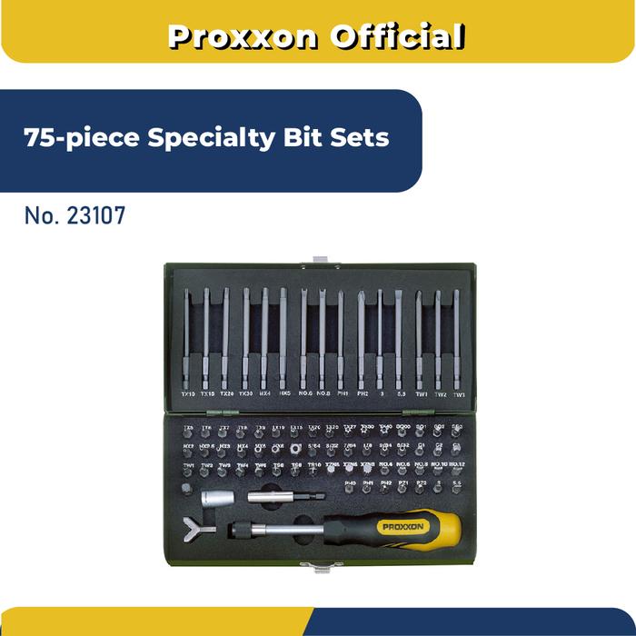 Jual PROXXON 23107 OBENG SET 75-PIECE SUPER SAFETY AND SPECIALTY BIT ...