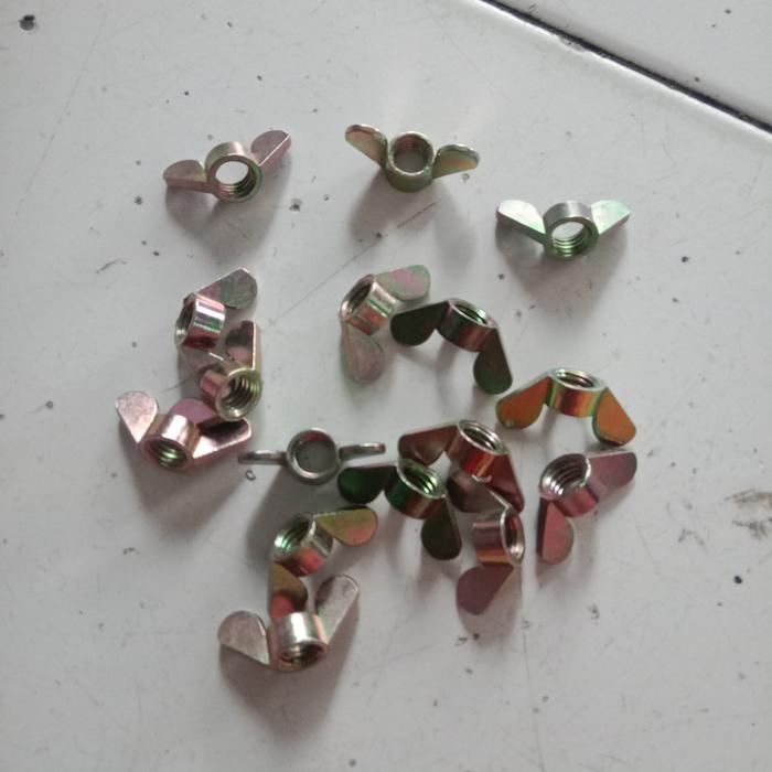 Jual MUR KUPING M8 / MUR KUPU-KUPU 8MM / WING NUT M8 PITCH 1,25 - Kab ...