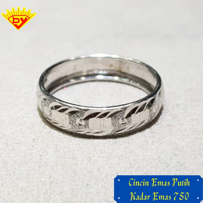 Jual Cincin Emas Putih Motif Baru Kadar Emas 750 - Jakarta Pusat - TOKO ...
