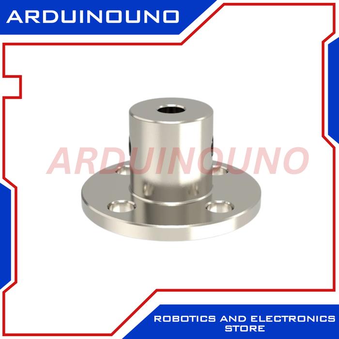 Jual Steel Shaft Hub 5mm Flange Coupling Bracket to wheel roda As Motor ...