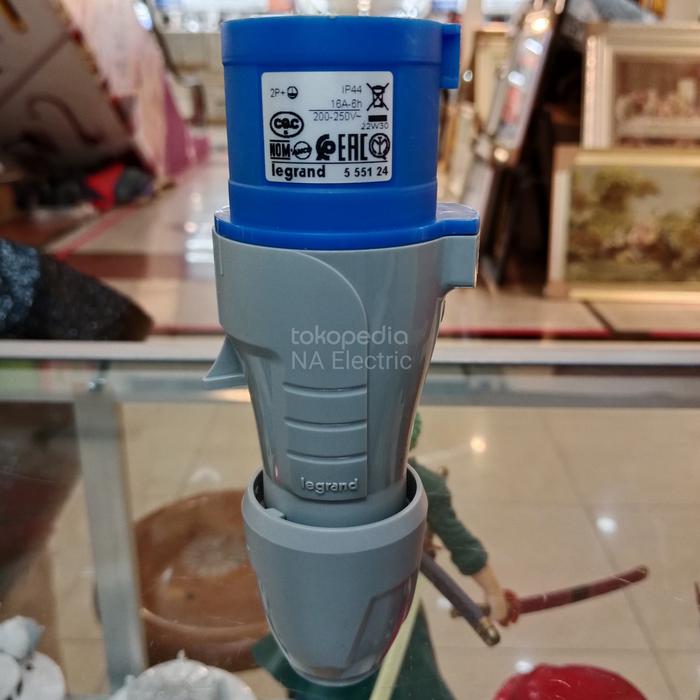 Jual Plug Mounting Male Legrand 3Pin 16A 2P+E 200-250V IP44 555124 ...