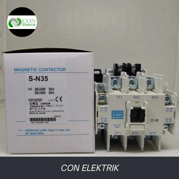Jual Kontaktor / Contactor Mitsubishi S-N35 SN-35 SN 35 220v - Jakarta ...