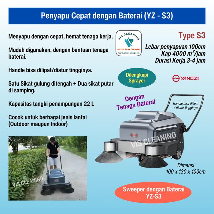 Jual Sweeper/Walk Behind/ Mesin Penyapu Cepat dengan Baterai Type YZ ...